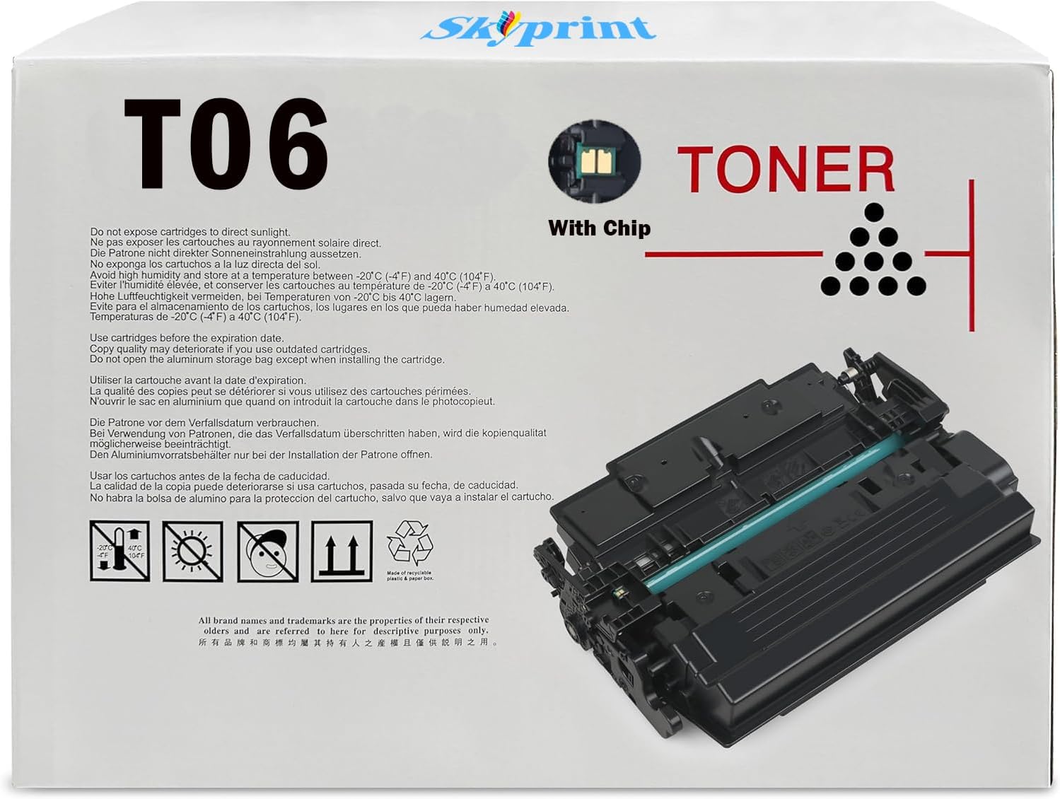 Amazon.com: T06 Black Toner Cartridge Replacement for Canon T06 Toner ...
