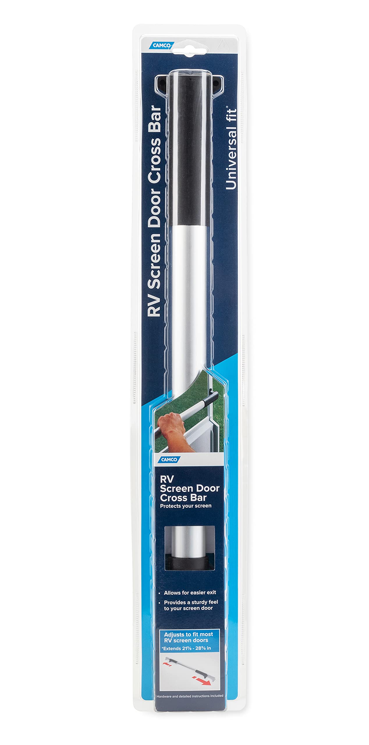 Camco 42183 Screen Door Cross Bar Handle | Allows for Easier Exit and ...