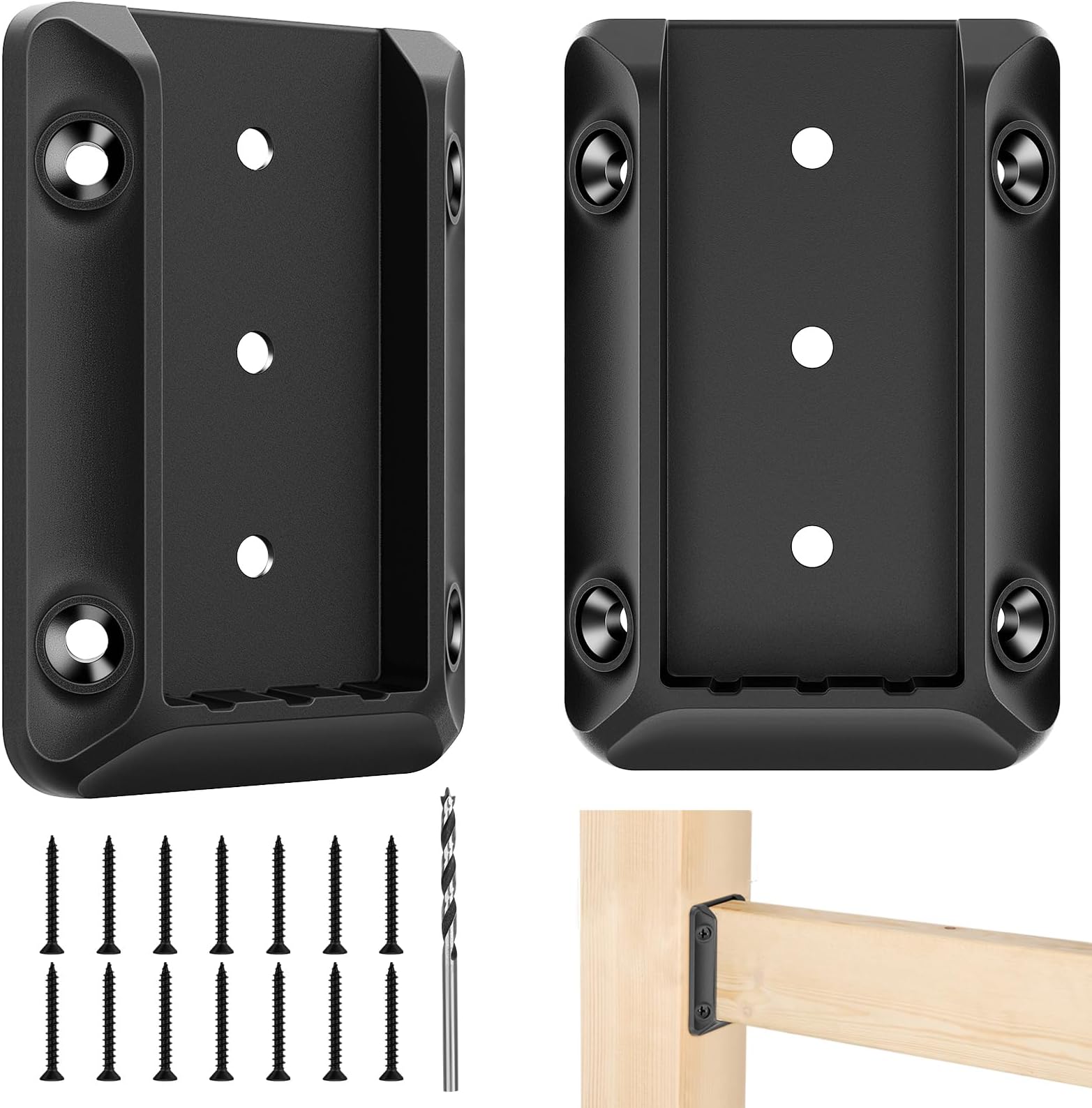 8 Pack Top-Flange Joist Hanger, 2x4 inch (Actual Size) Black Deck ...