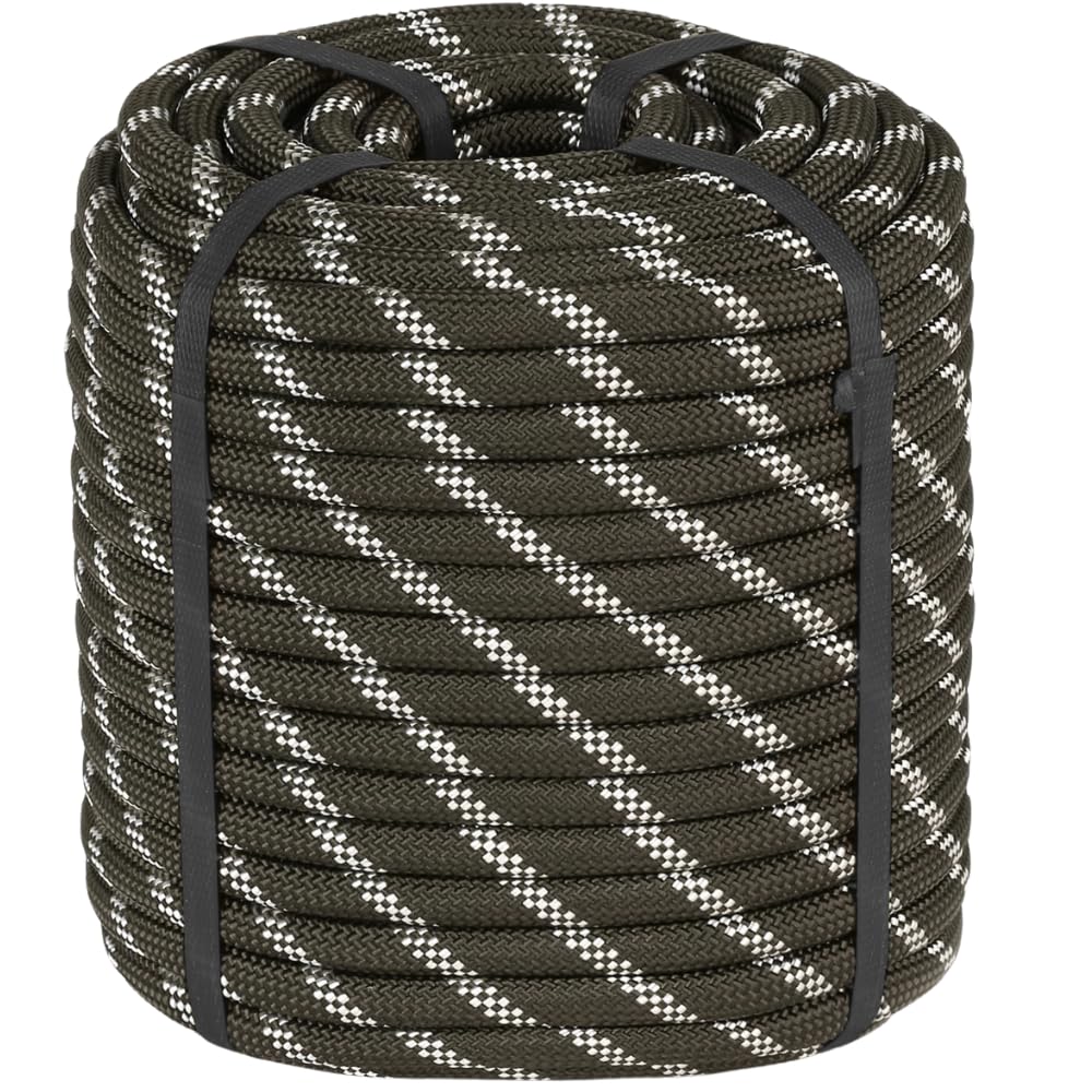 White Tech Climbing Rope 8mm 50 Mtr Static Rope Rappelling Rope for ...