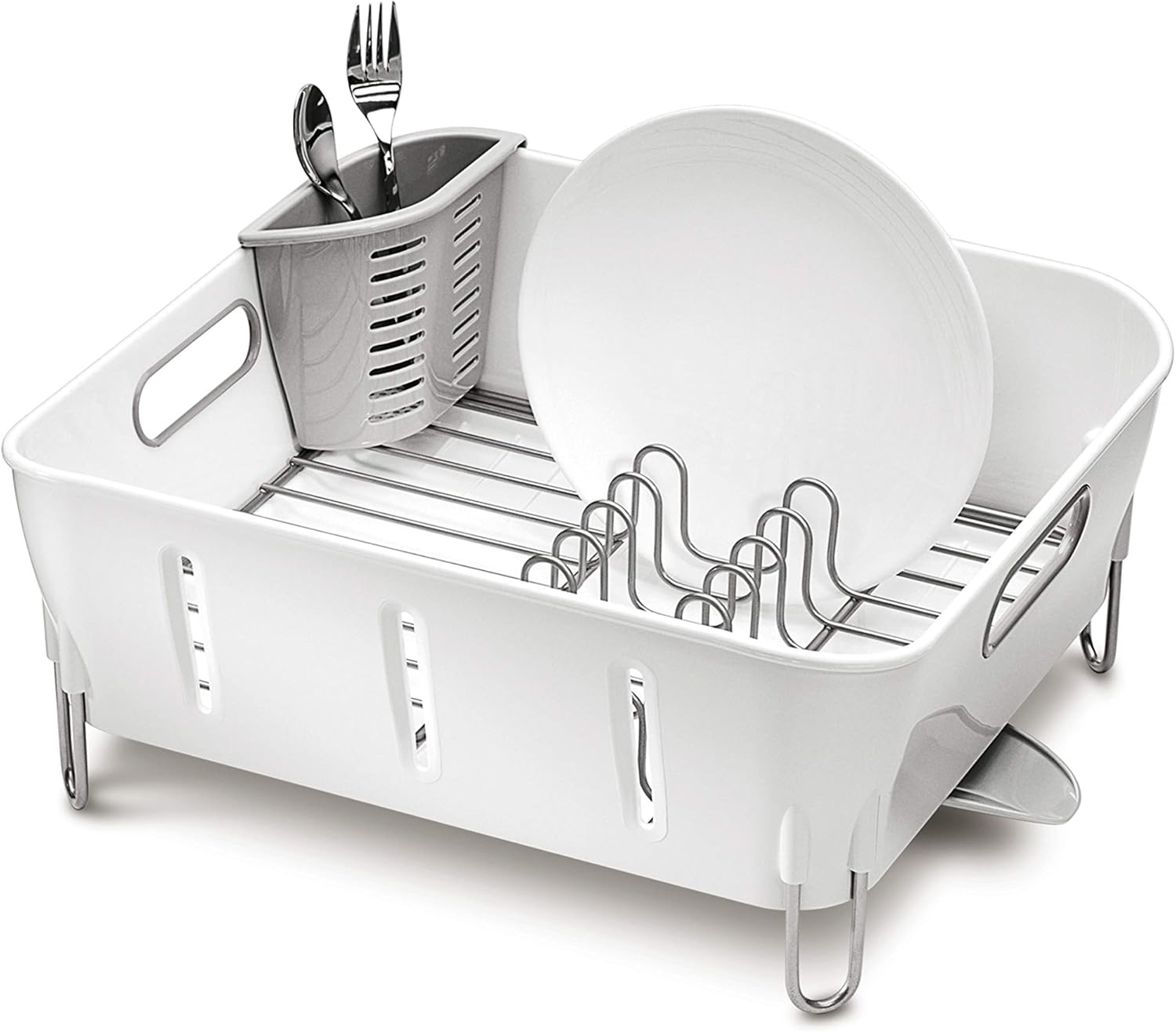 simplehuman Compact Dish Rack, White Plastic : Amazon.com.au: Kitchen ...