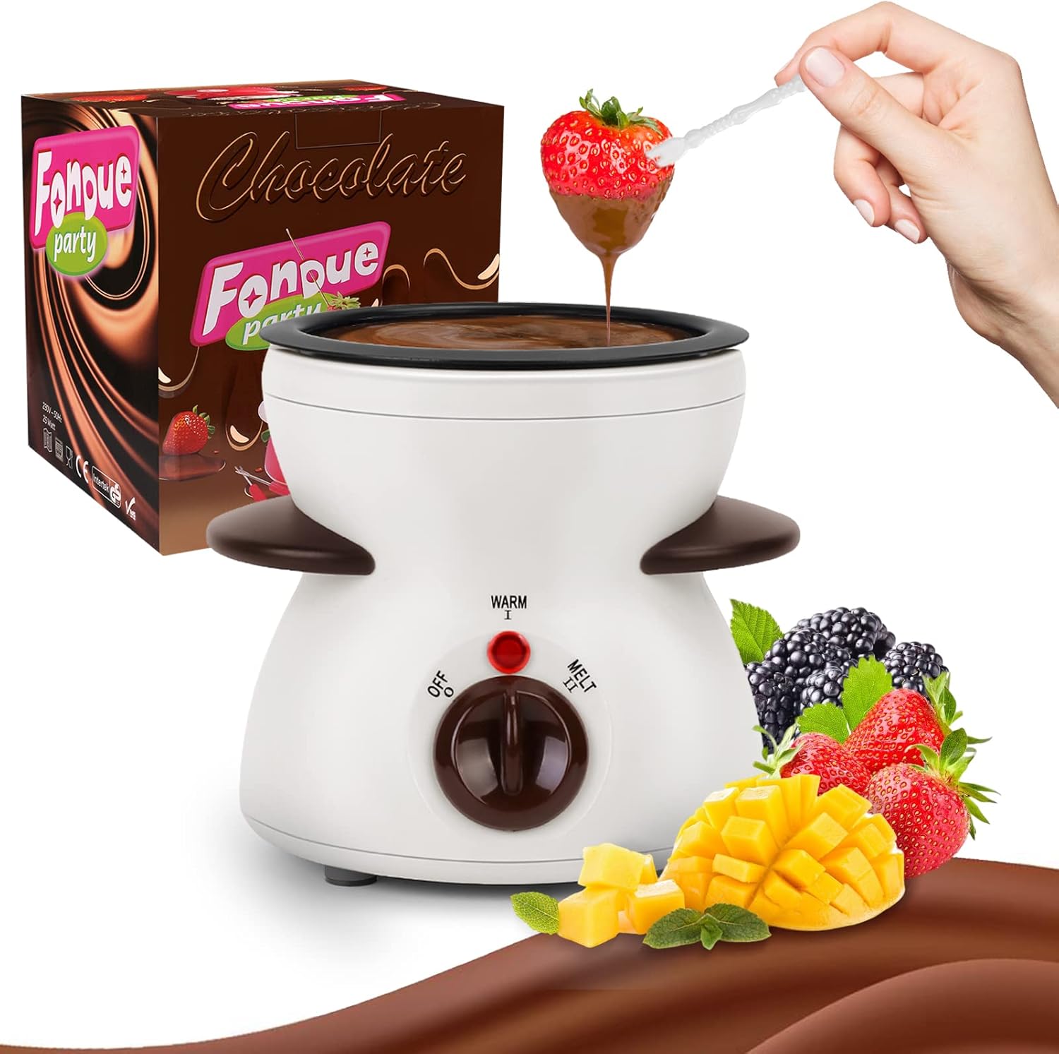 Amazon.com: OFFKITSLY Fondue Pot Set, Mini Electric Fondue Pot Set for ...