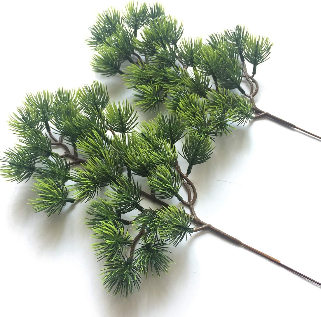 Amazon.com: Artfen 2pcs Artificial Pine Branches Plastic Pine Branch ...