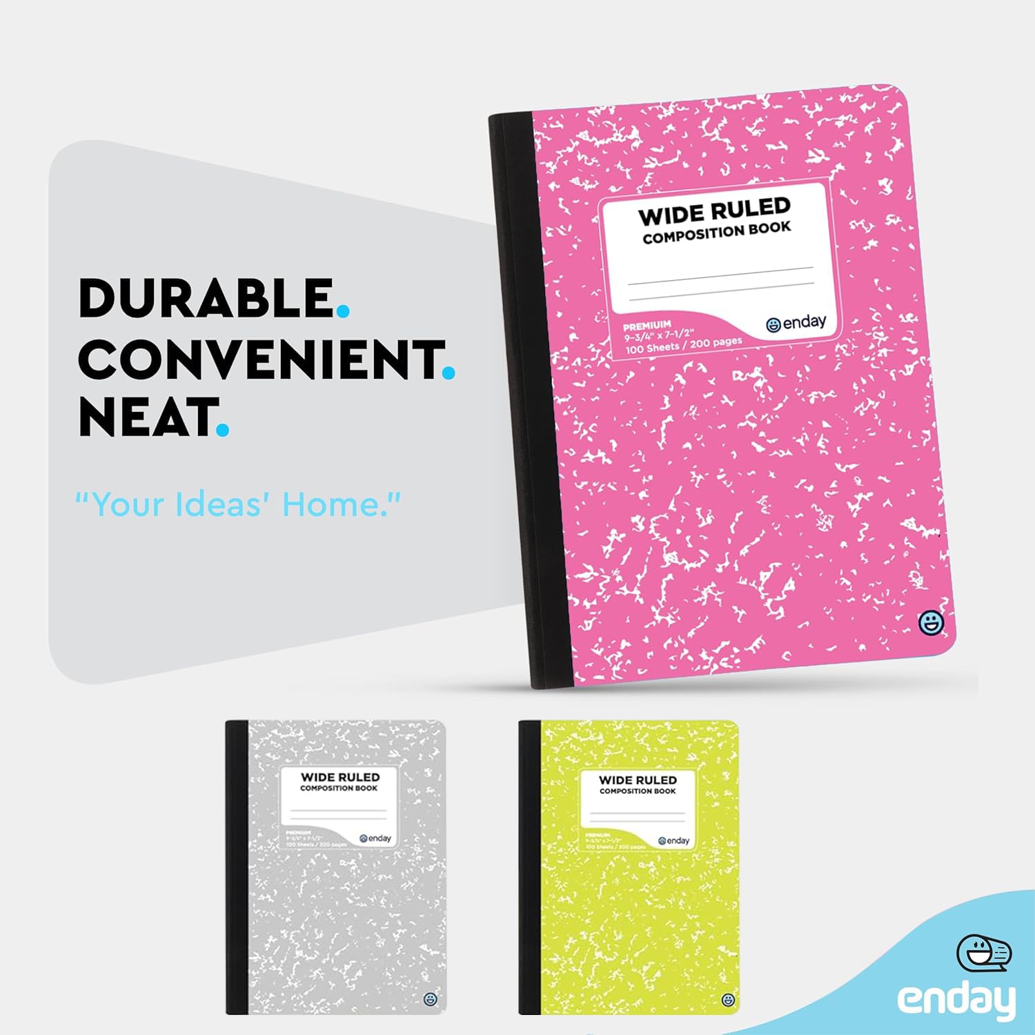 Snapklik.com : Composition Notebooks Wide Ruled Paper, Colored Marble ...