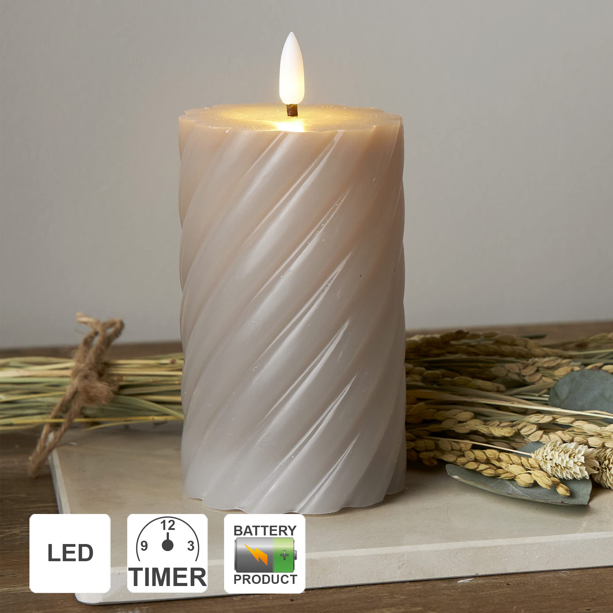 Layered Led Candles With Timer Amazon.com: GenSwin Flameless Led
