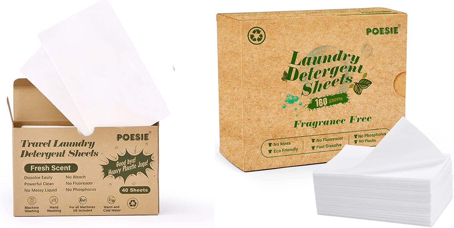 Amazon.com: Poesie Laundry Detergent Sheet Set Eco-Friendly Liquidless ...