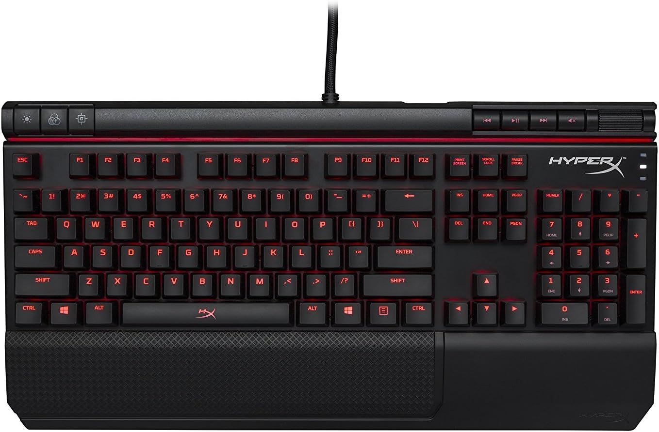 HyperX HX-KB2RD1-US/R1 Alloy Elite Mechanical Gaming Keyboard, Cherry ...