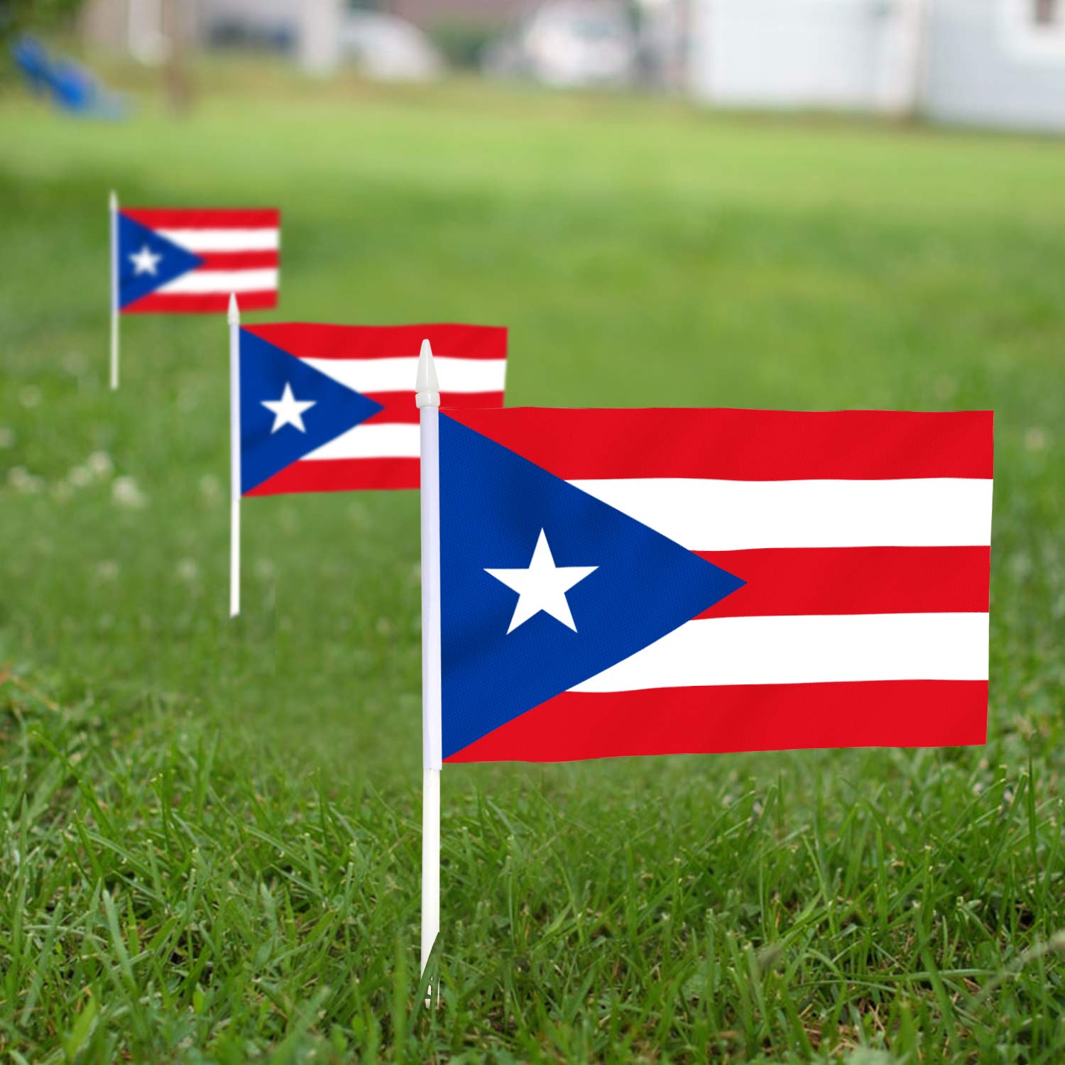 Snapklik.com : Anley Puerto Rico Mini Flag 12 Pack - Hand Held Small ...