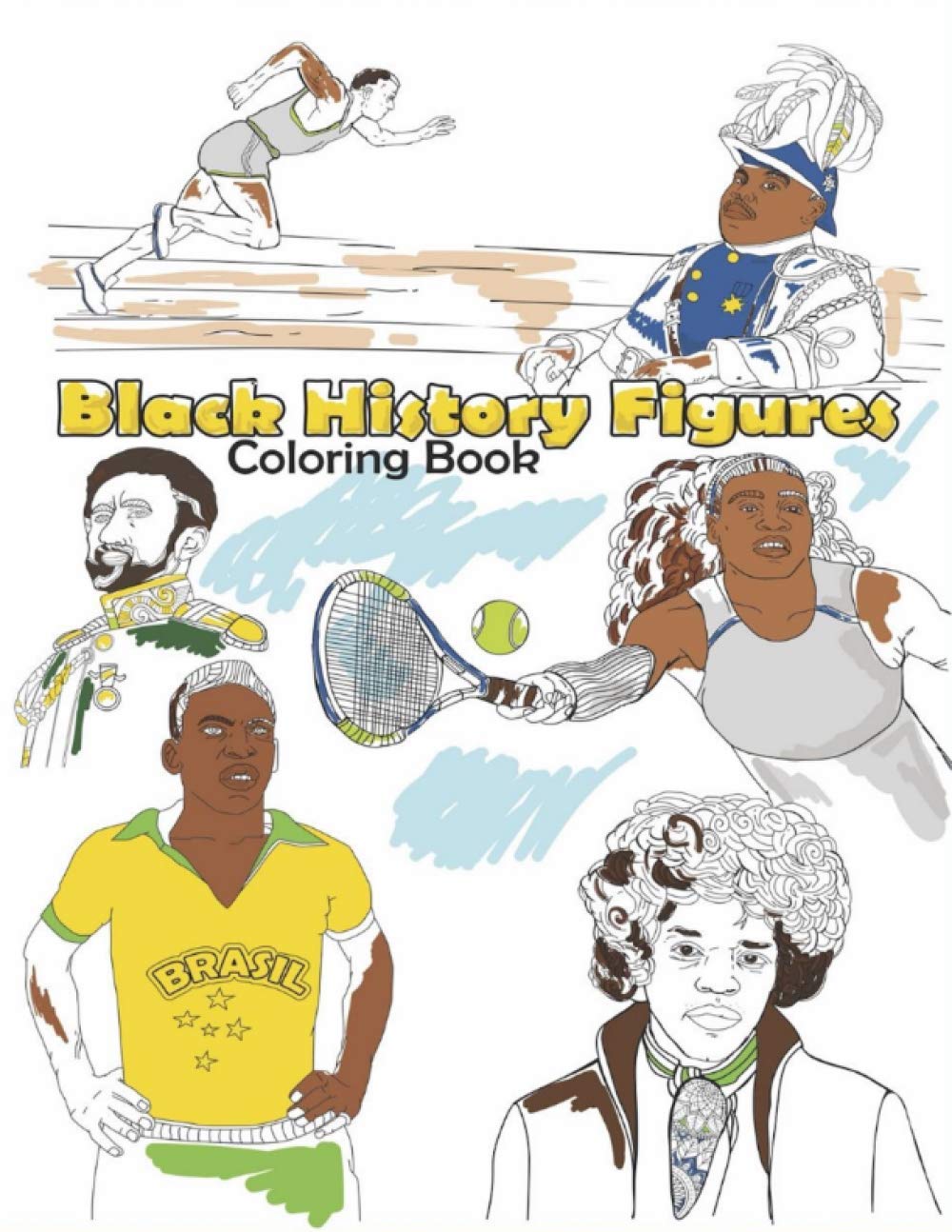 Black History Figures Coloring Book: Famous Black People Adult ...