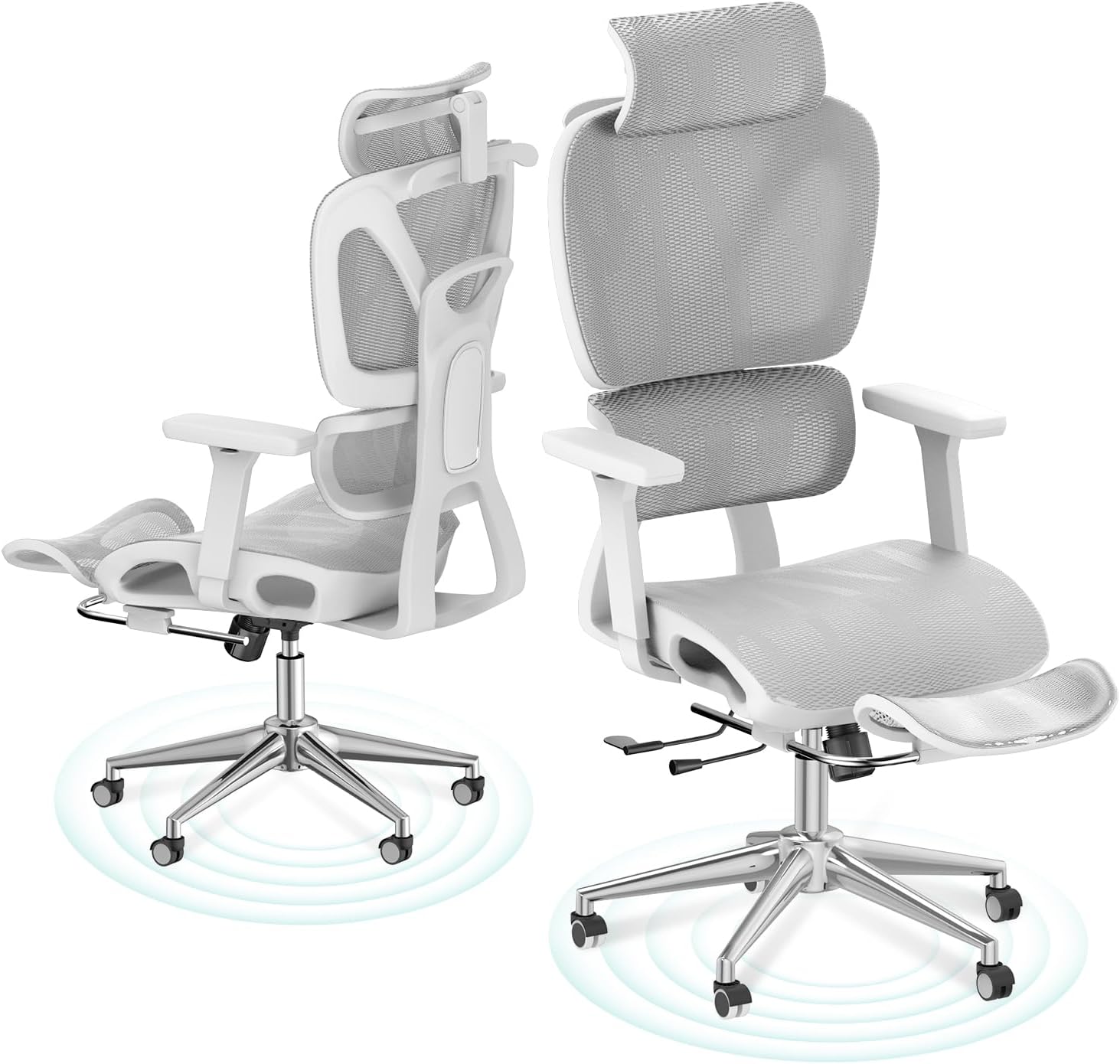 Amazon.com: Reclining Mesh Office Chair Big and Tall, 350 LBS Capacity ...