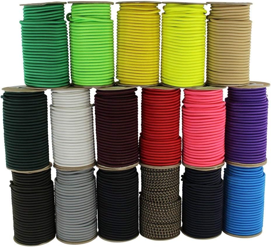 Elastic Bungee Cord. 3/16", 3/8", 1/4", 5/16", 1/8". 50 and 100 Foot ...