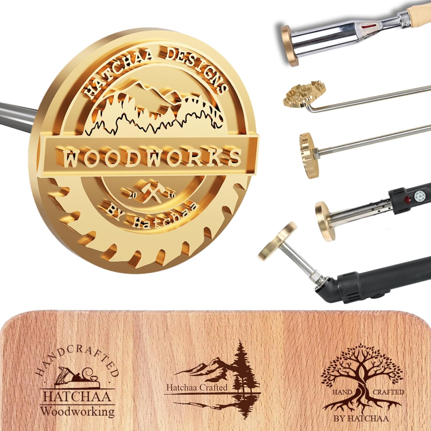 Amazon.com: Hatchaa Custom Branding Iron for Wood, Electric Wood ...