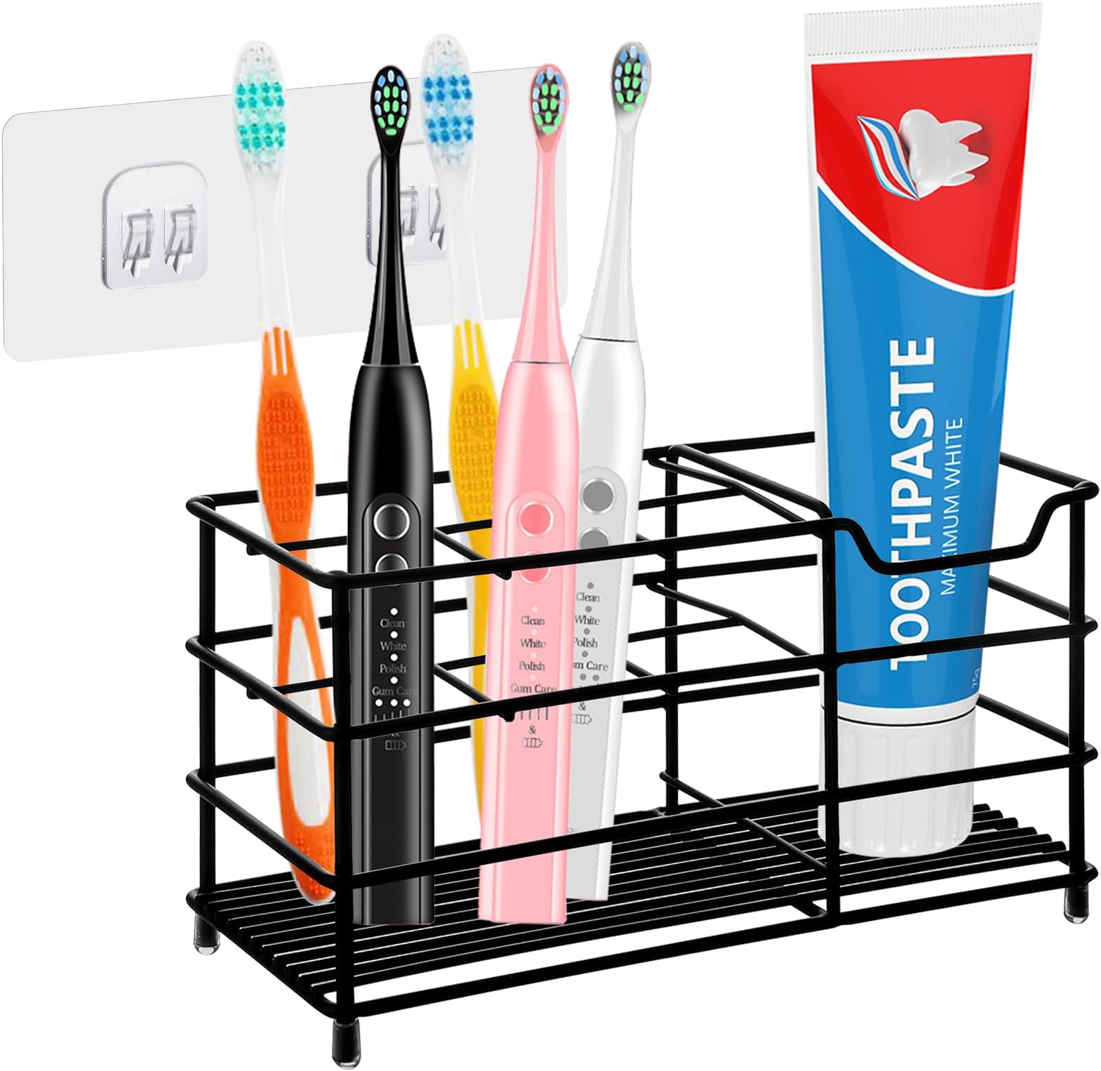 ANMEISH Electric Toothbrush holder Wall Mounted,Black Bathroom ...