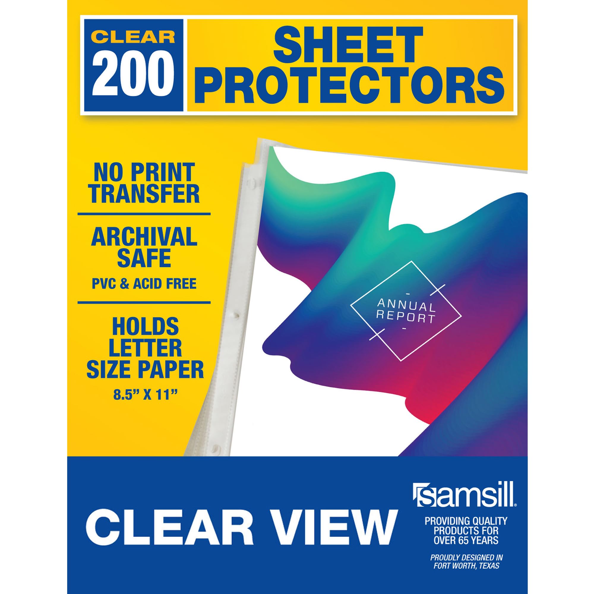 Snapklik.com : 200 Pack Sheet Protectors, 85x11 Inch Page Protectors ...