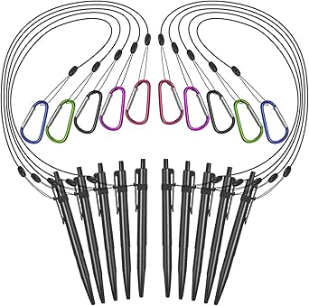 Amazon.com: VOLYUVIC 10 Sets 20 Inches Pen Leash, Retractable Pen ...