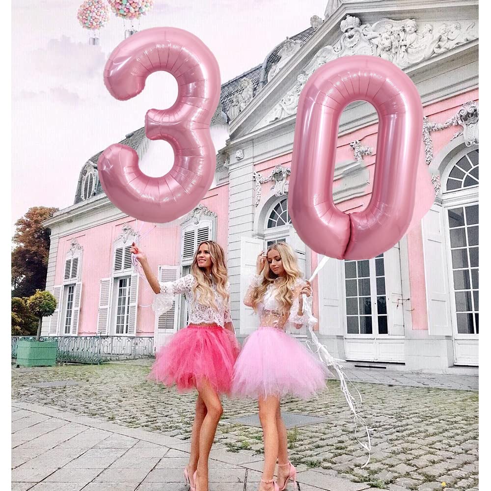 Snapklik.com : 40 Inch Light Pink Large Numbers Balloons 0-9, Number 0 ...
