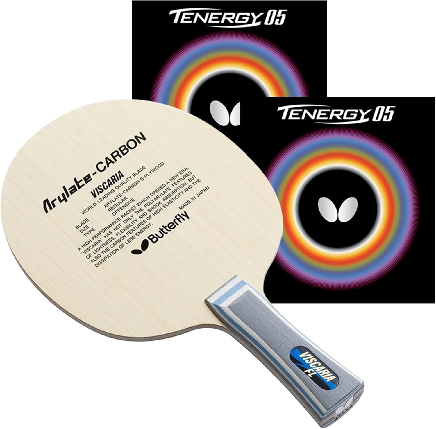 Butterfly CMR204 Viscaria FL Blade with Tenergy 05 2.1 Red/Black ...