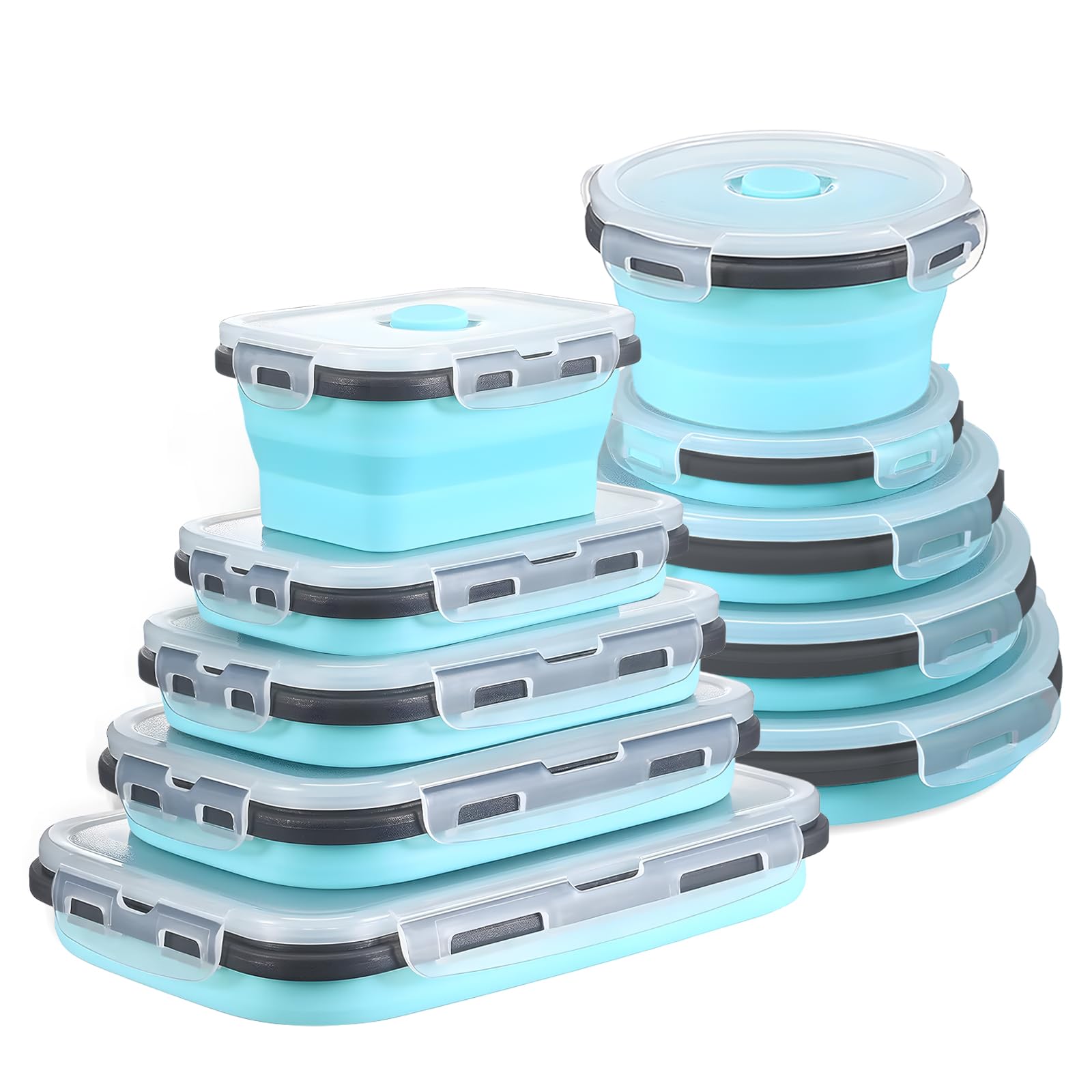 Amazon.com: GEMLORD 10 Pieces Collapsible Food Storage Containers ...