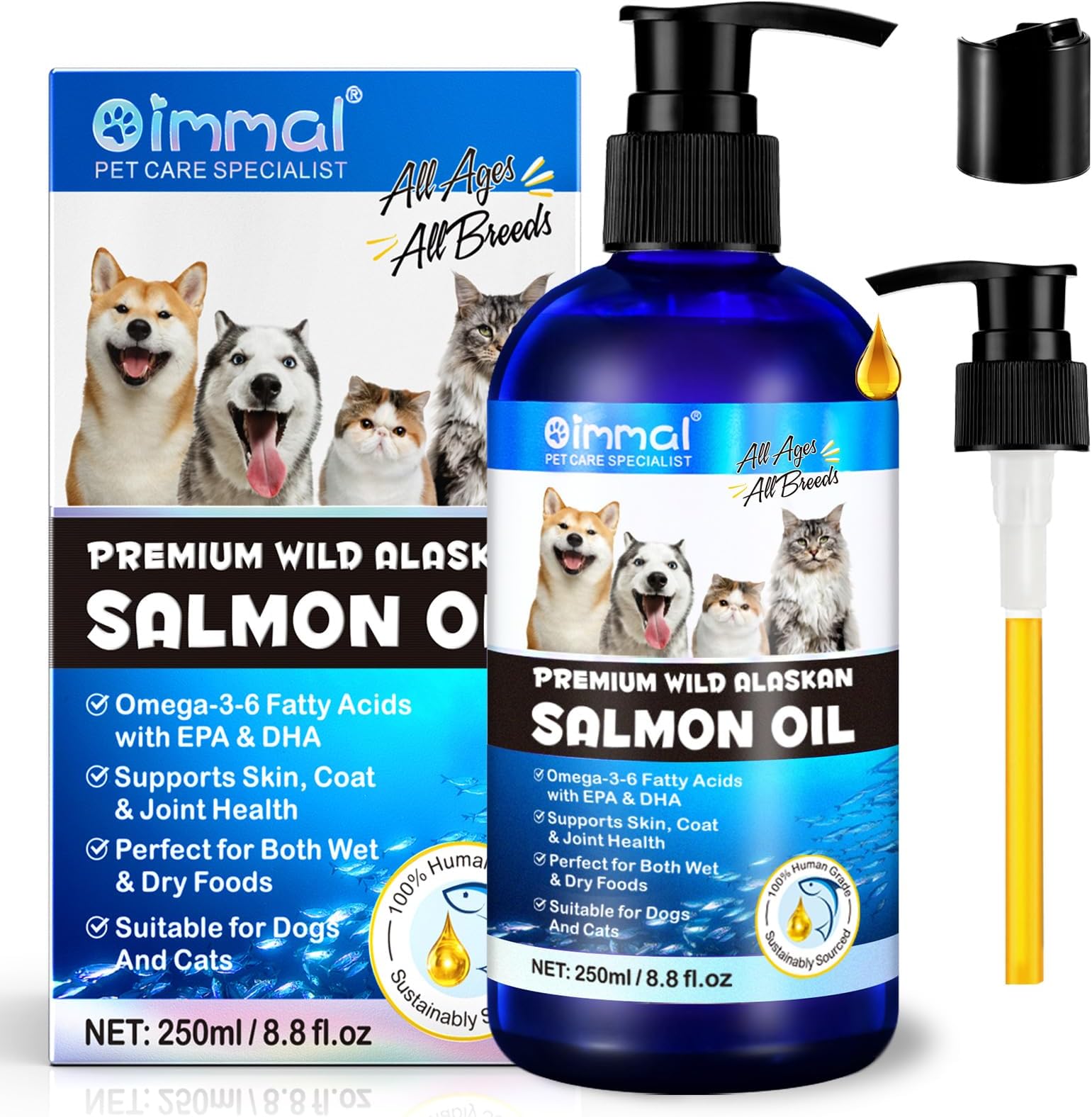 Amazon.com : Petsmont Omega Love+ Wild Alaskan Salmon Oil for Dogs ...