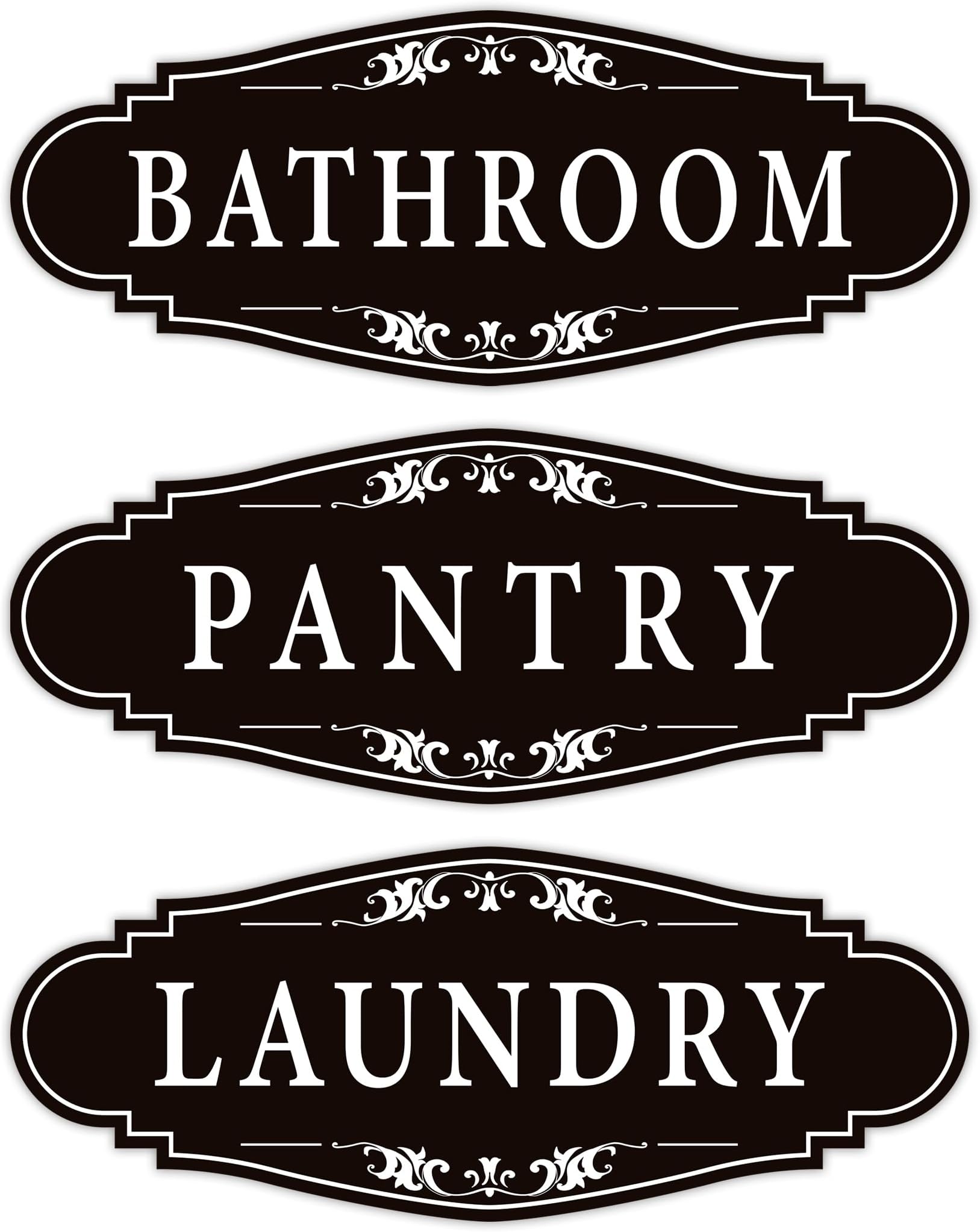 Amazon.com: 3PCS Bathroom/Laundry Room/Pantry Door Signs Sticker, Self ...