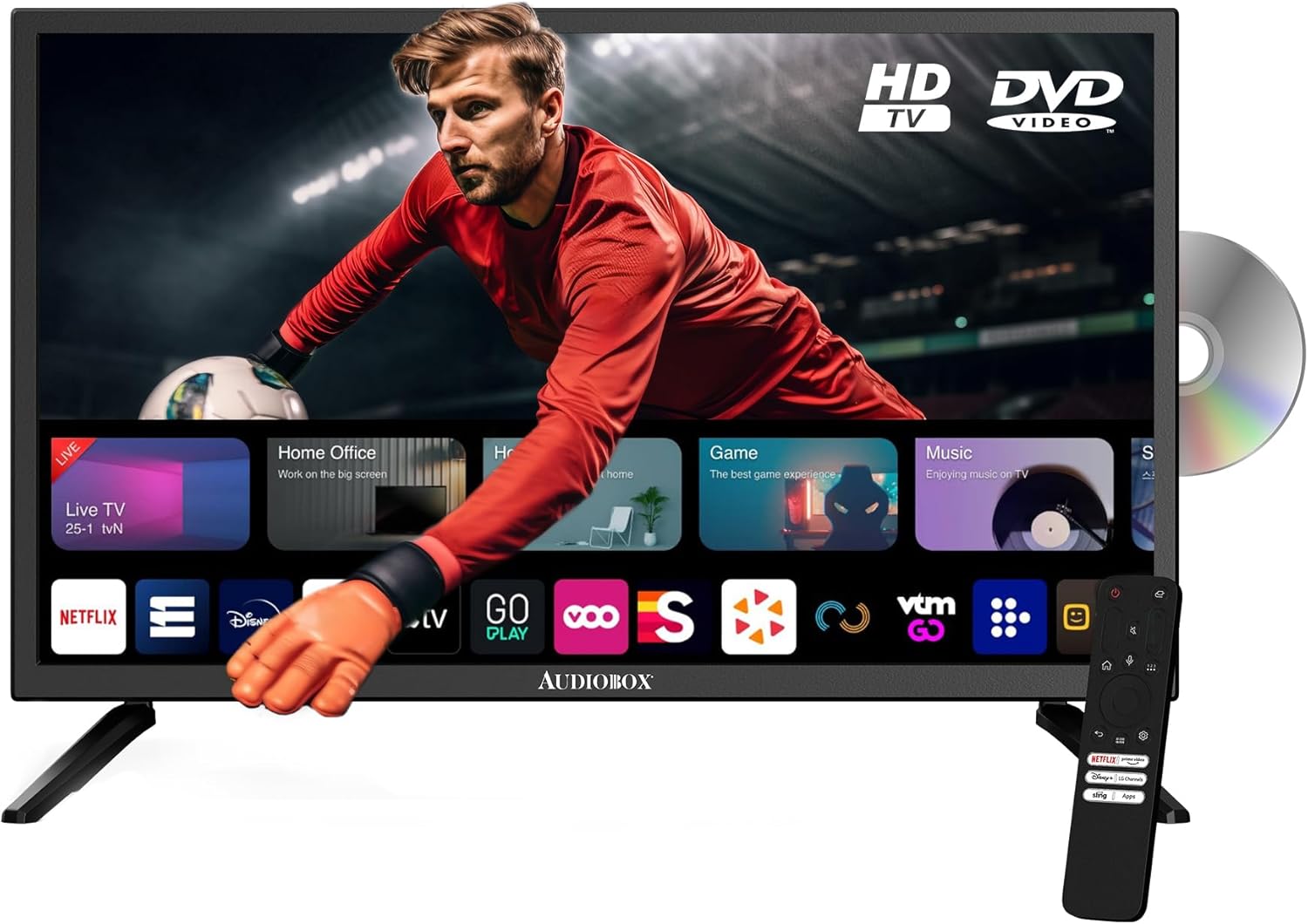Audiobox TV with DVD Widescreen Smart HDTV with Built-in DVD Player ...