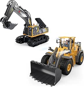 Amazon.com: kolegend 11 Channel Remote Control Excavator & 9 Channel ...
