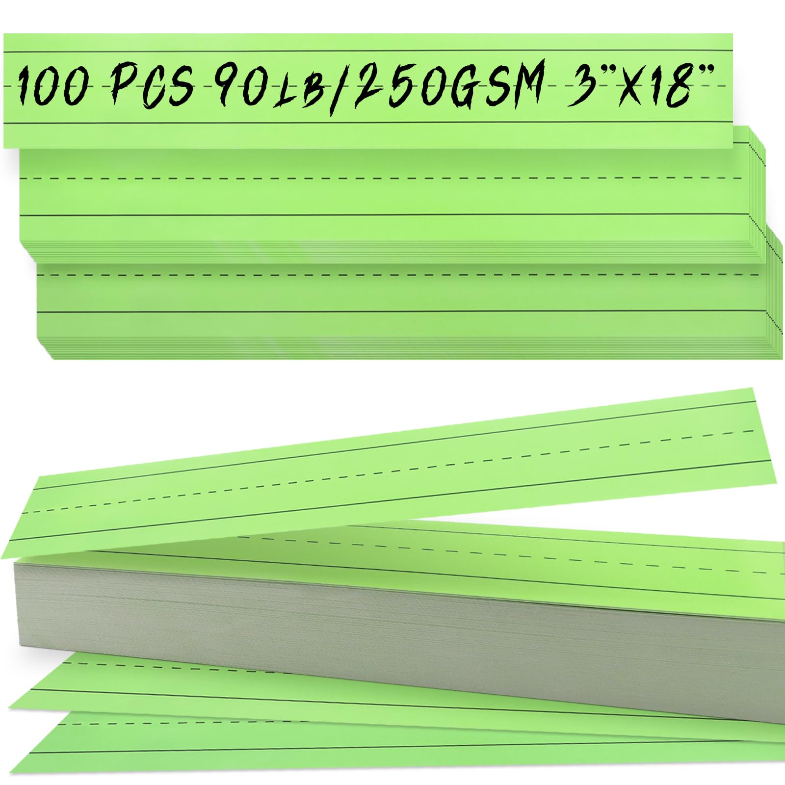 Amazon.com: LOTMER 100 Sheets Colour Sentence Strips, 92LB/250gsm ...