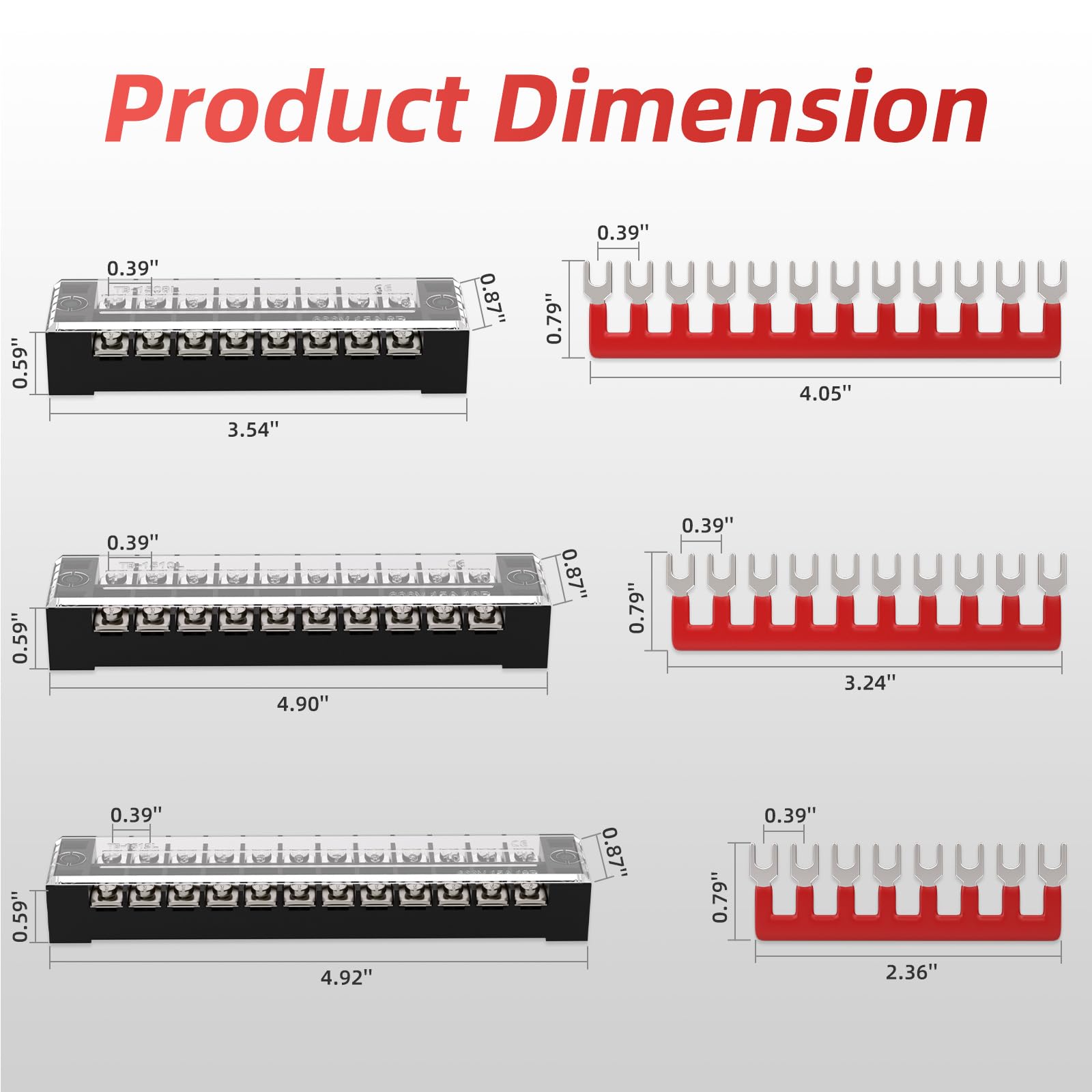 Snapklik.com : APIELE Screw Terminal Block 8/10/12 Position Dual Row ...