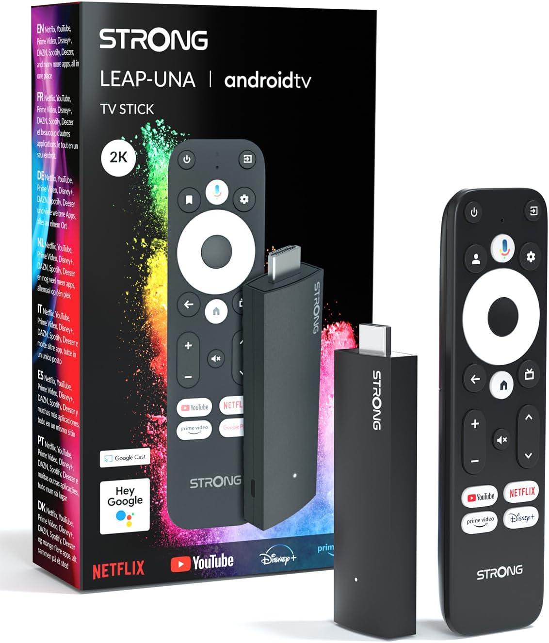 STRONG Leap-UNA Stick De Streaming Box Android TV, Wi-FI, Chromecast ...