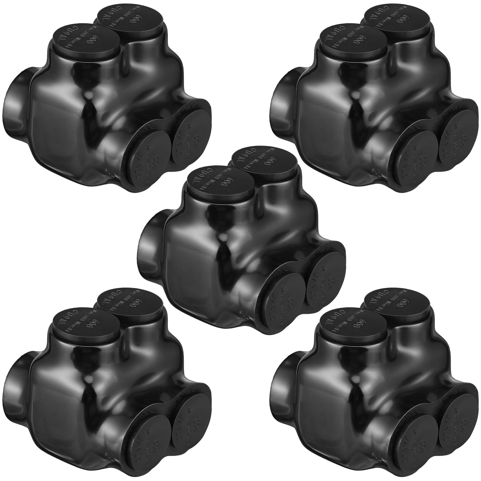 Snapklik.com : Copkim 5 Pcs Black Insulated Cable Connector Multi Wire ...