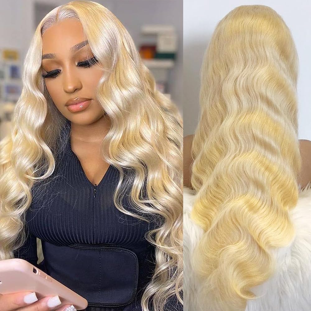 Amazon.com : Lotulo 613 Lace Front Wig Human Hair 13x6 Transparent Lace ...