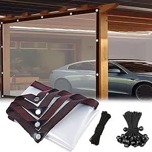 Amazon.com: 84x186 inchs Transparent Tarp, Outdoor Clear Tarps with ...