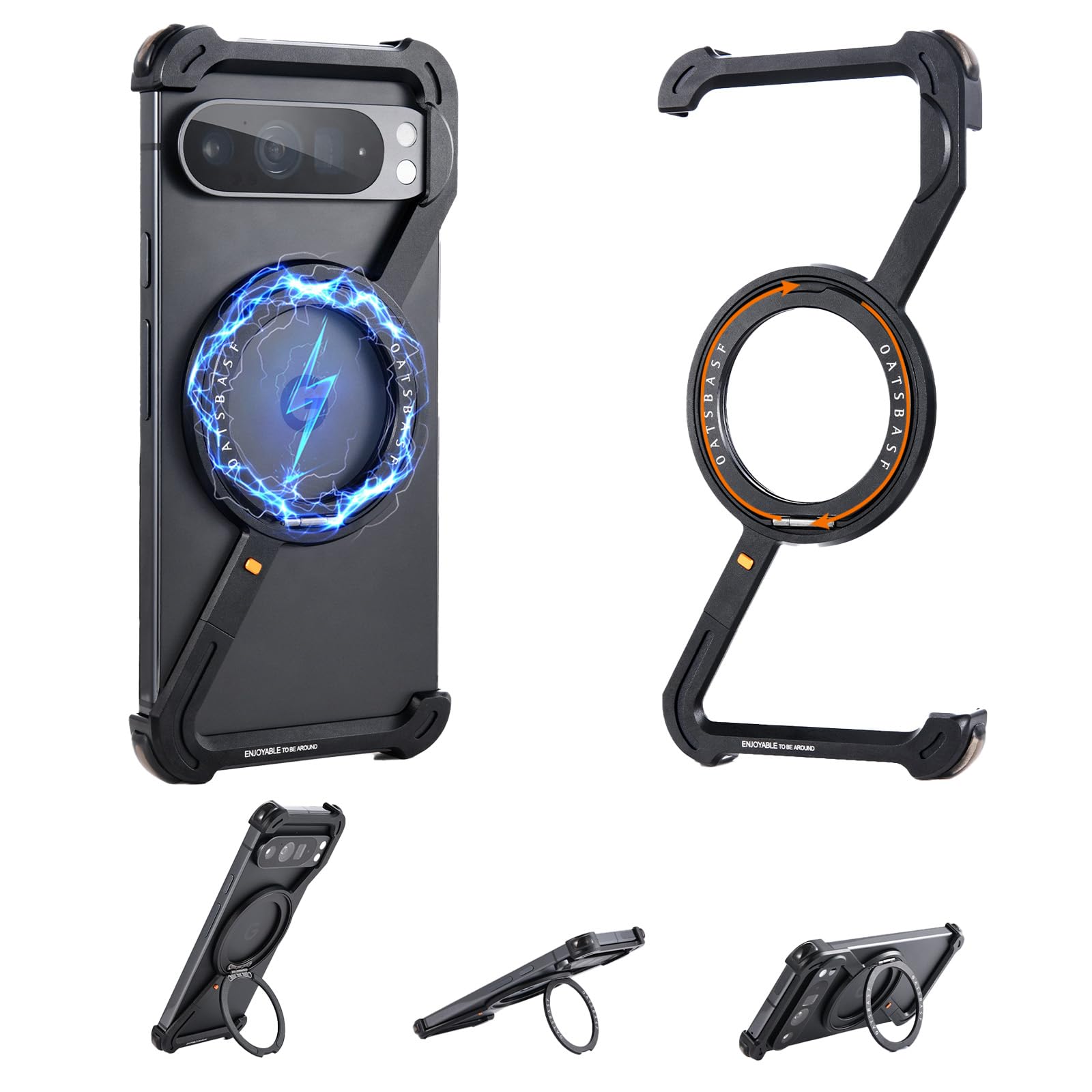 Amazon.com: NIFBANG Case for Google Pixel 9 with Magsafe,360°Rotatable ...