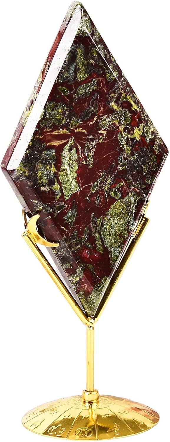 Amazon.com: AMOYSTONE Dragon Blood Jasper Rhomboid Shaped Stone ...
