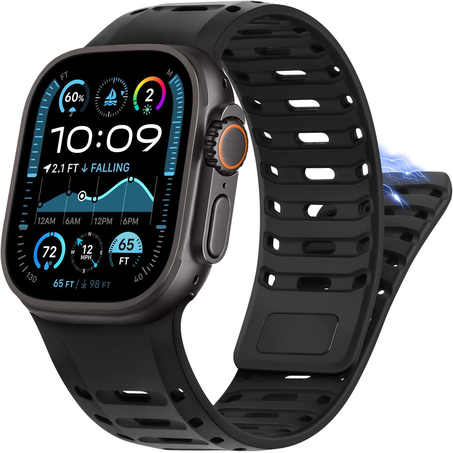 Amazon.com: HITZEE Sport Band Compatible with Apple Watch Band 49/46/45 ...