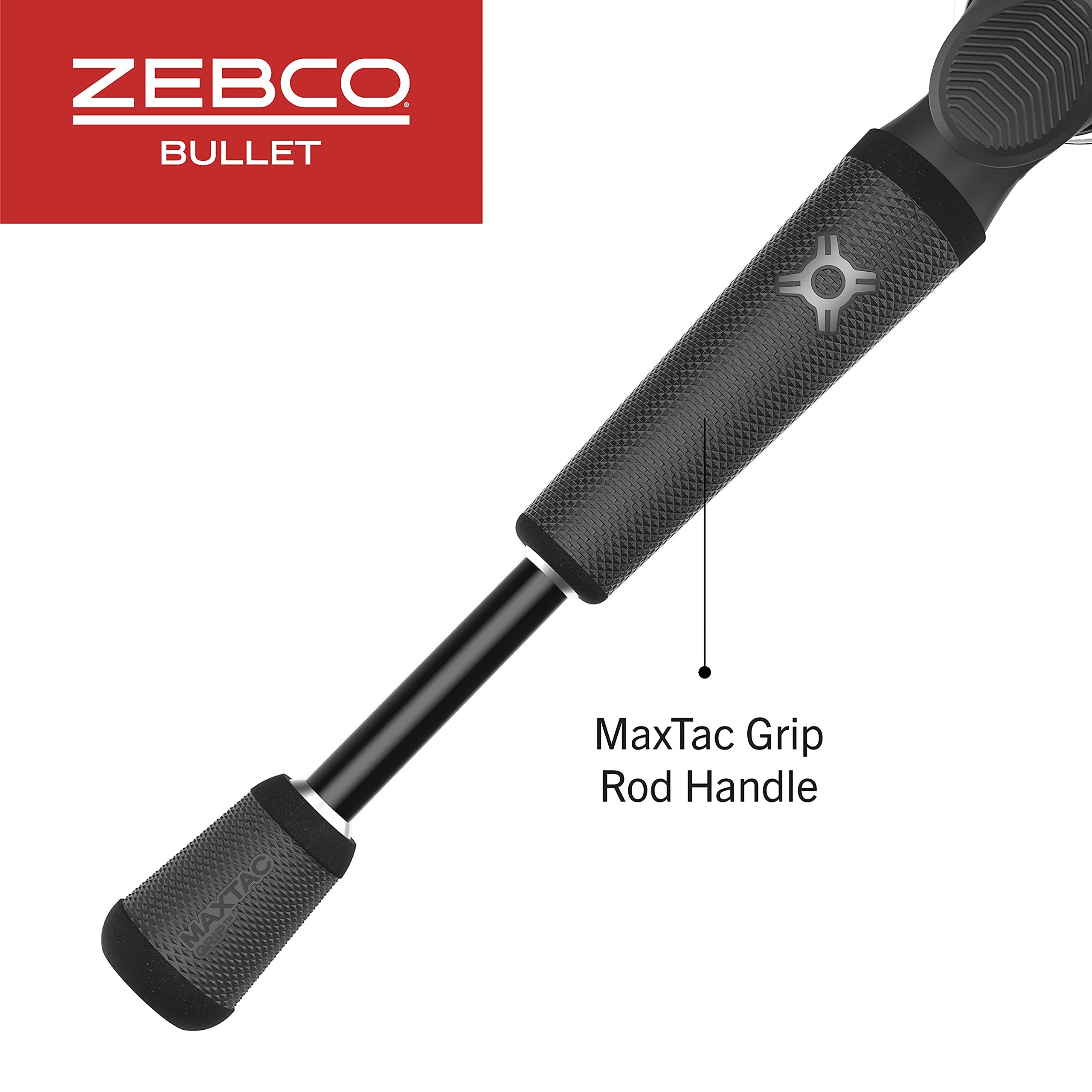 Zebco Bullet MG Spincast Reel and Fishing Rod Combo, IM8 Graphite Rod ...