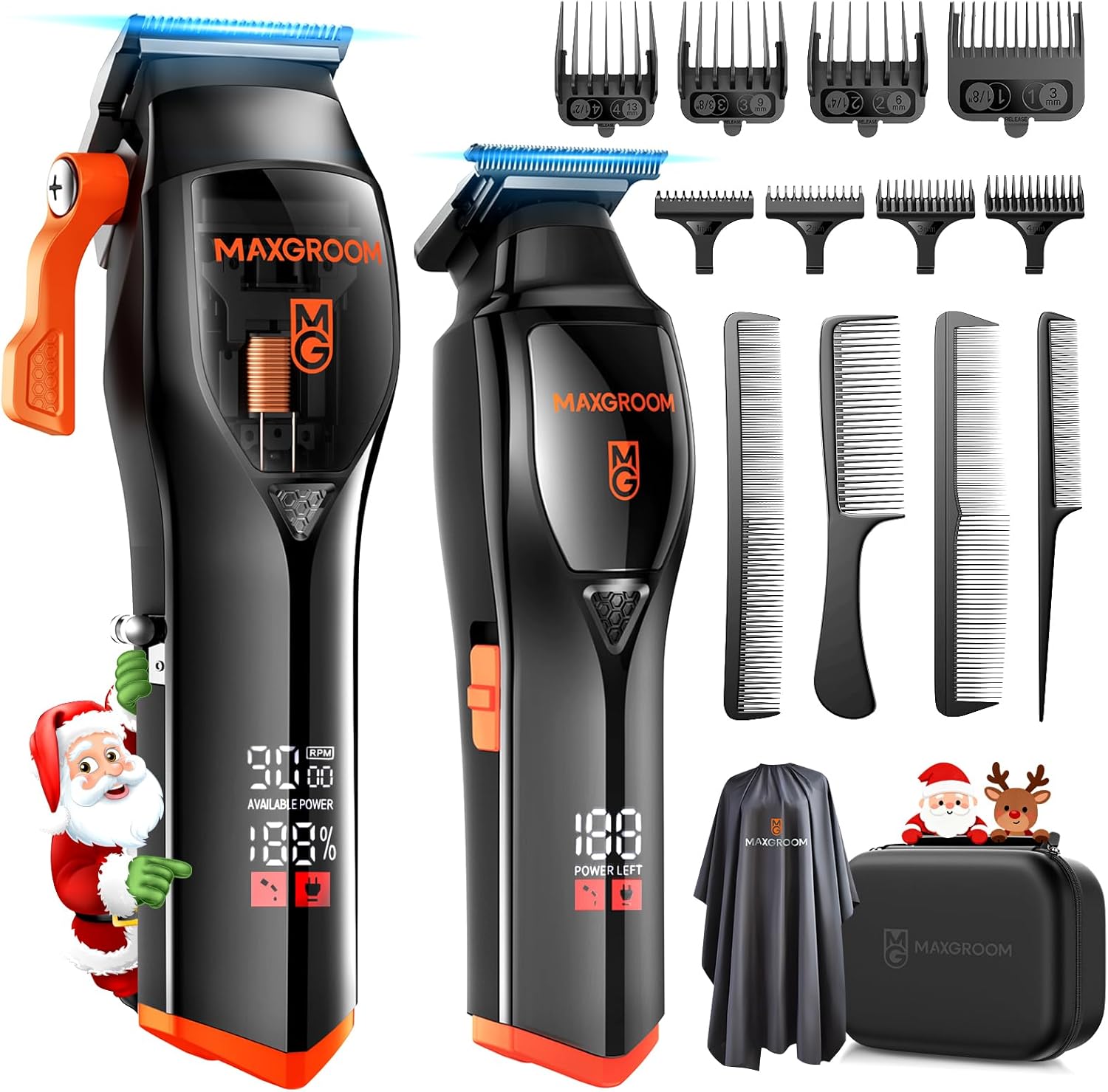 Amazon.com: Professional Hair Clippers for Men, 9000 RPM Magnetic Motor ...