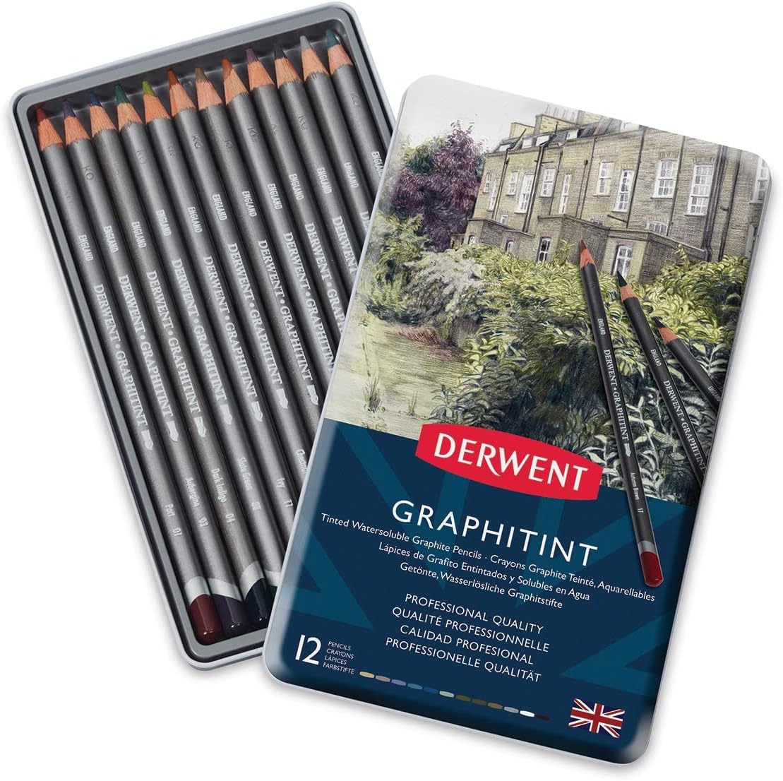Derwent 700802 Graphitint Tinted Graphite Drawing Pencils, Watersoluble ...
