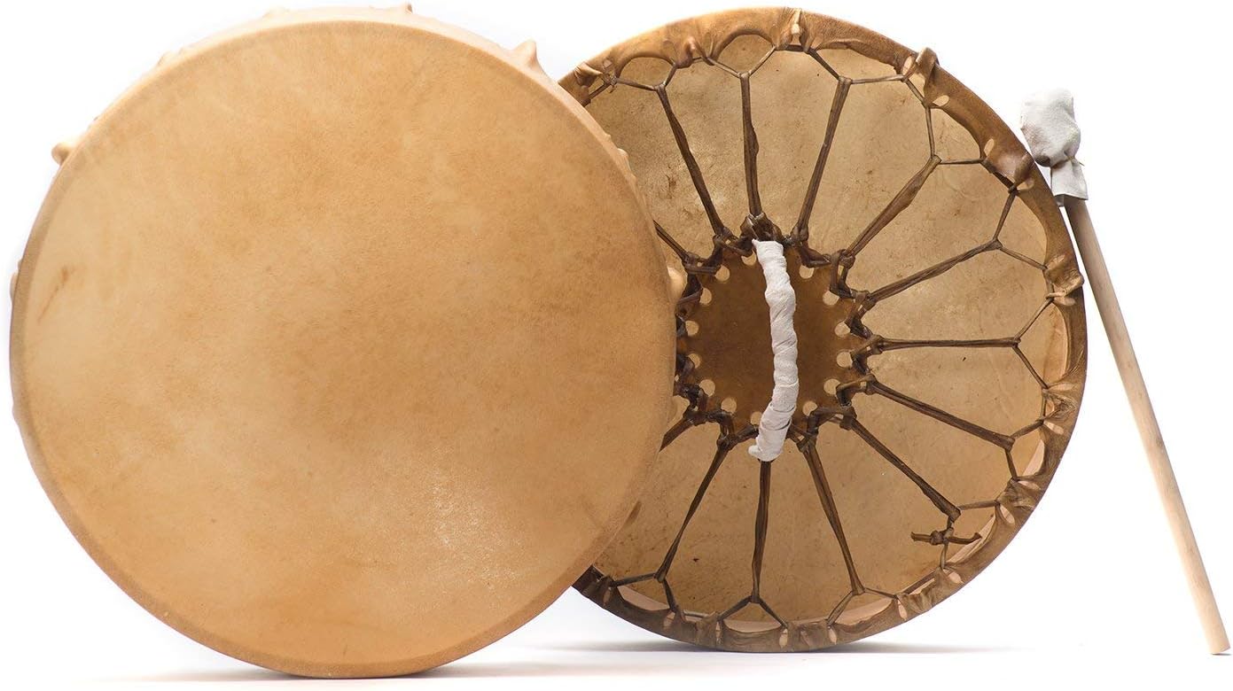 Amazon.com: Shamans Market Native American Style Buffalo Hide Frame ...