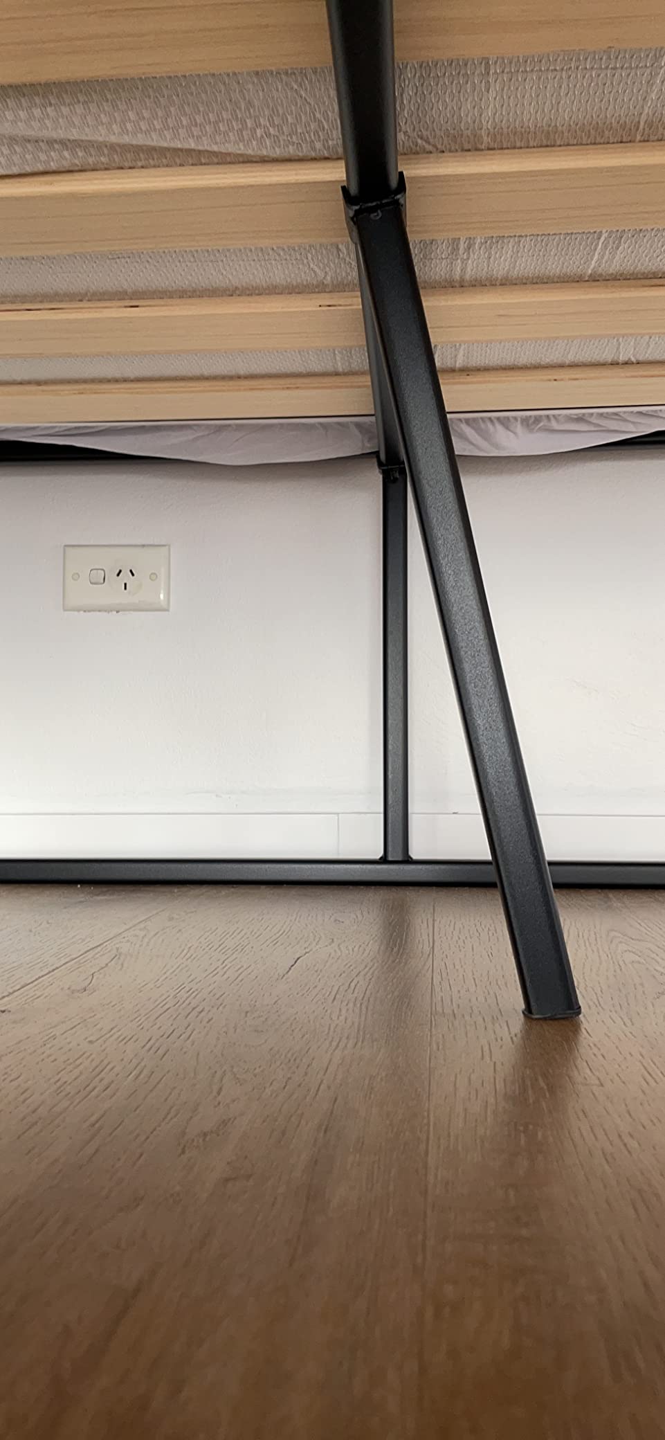 Zinus Joseph 45cm King Bed Frame with Under Bed Storage and Mattress ...