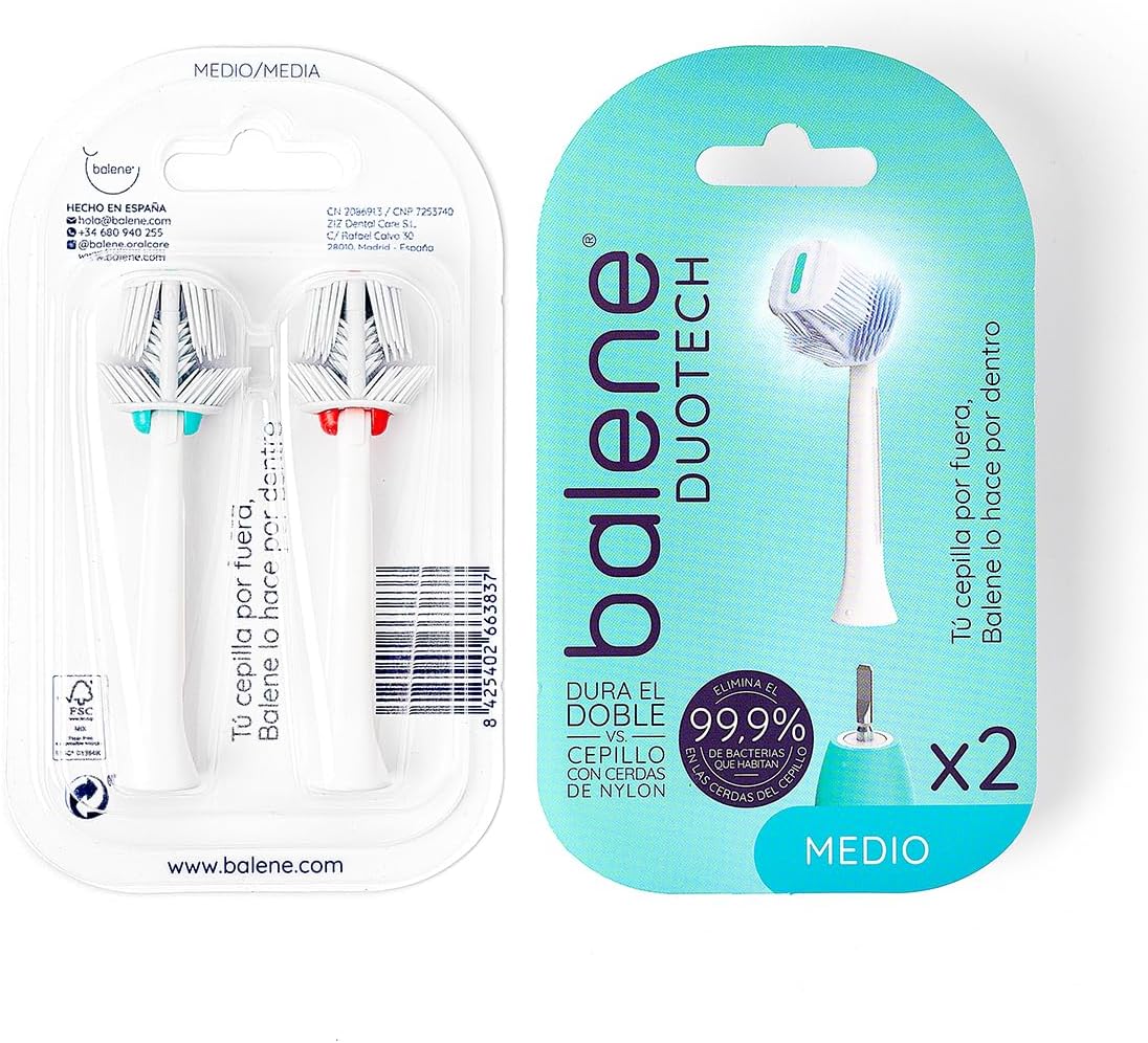 BALENE - Duotech Elektrische Zahnbürste Refill, Doppelseitige ...