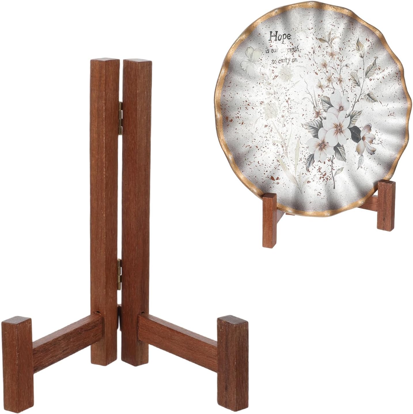 Amazon.com: Wooden Plate Stands for Display, 7 Inch Plate Holders for ...