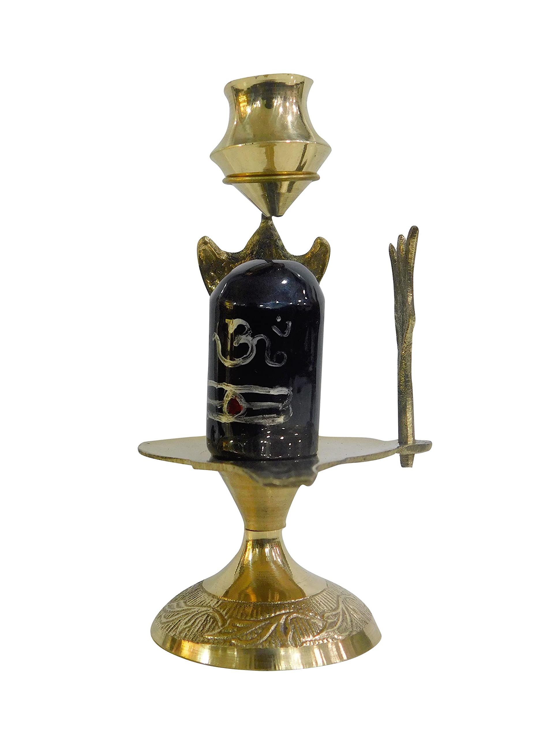 Buy Shivlingam Abhishek Patra with Trishul and Nag Brass Shivlinga ...