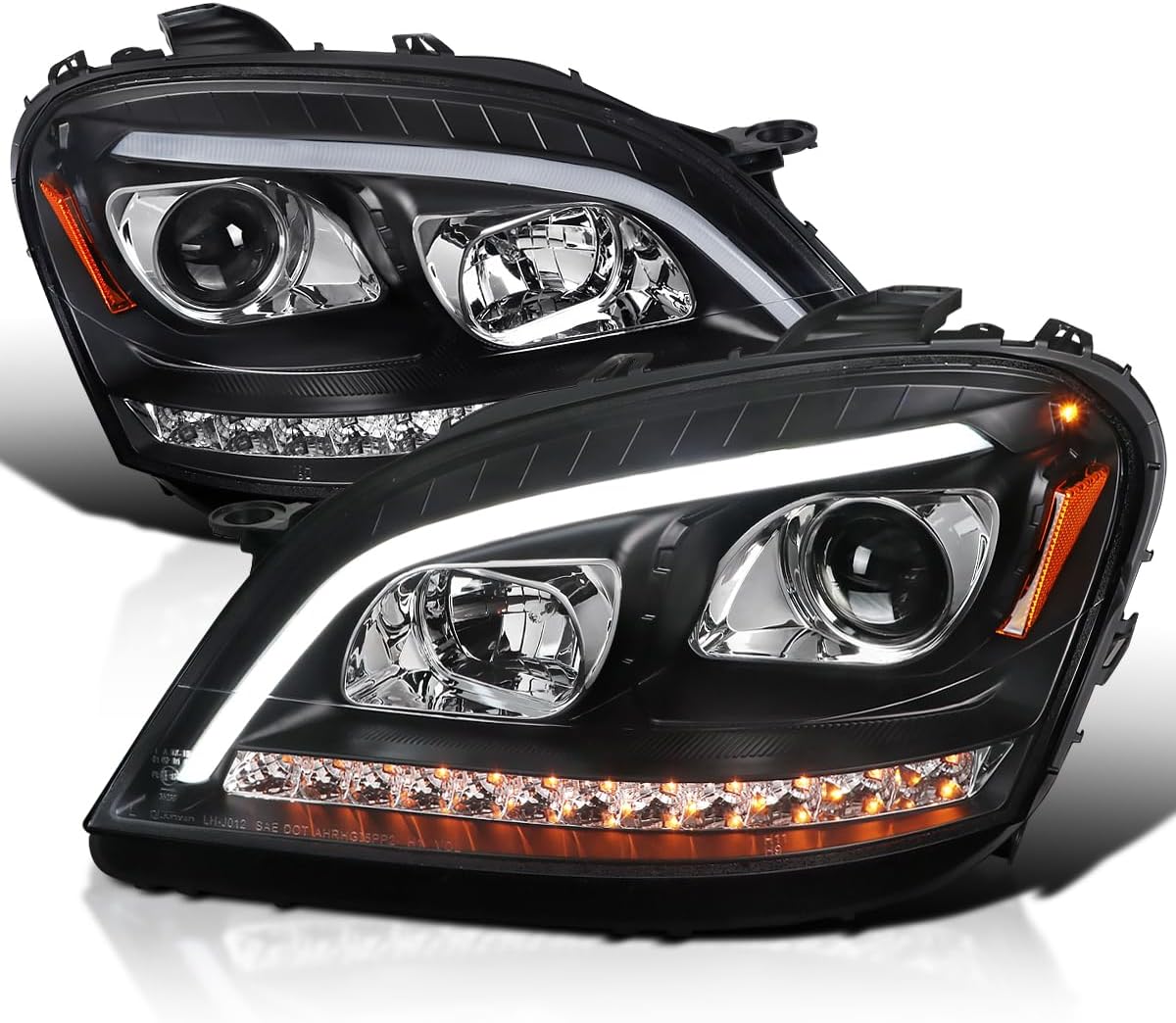 Amazon.com: SPEC-D TUNING Black Projector Headlights LED Sequential ...