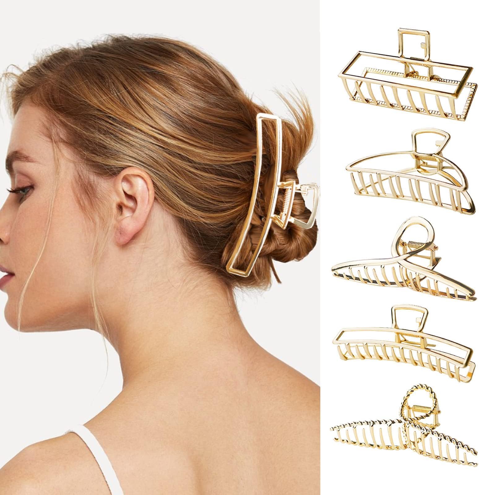 Amazon.com : Flower Claw Clip 7 PCS Claw Clips, Hair Clips for Women ...