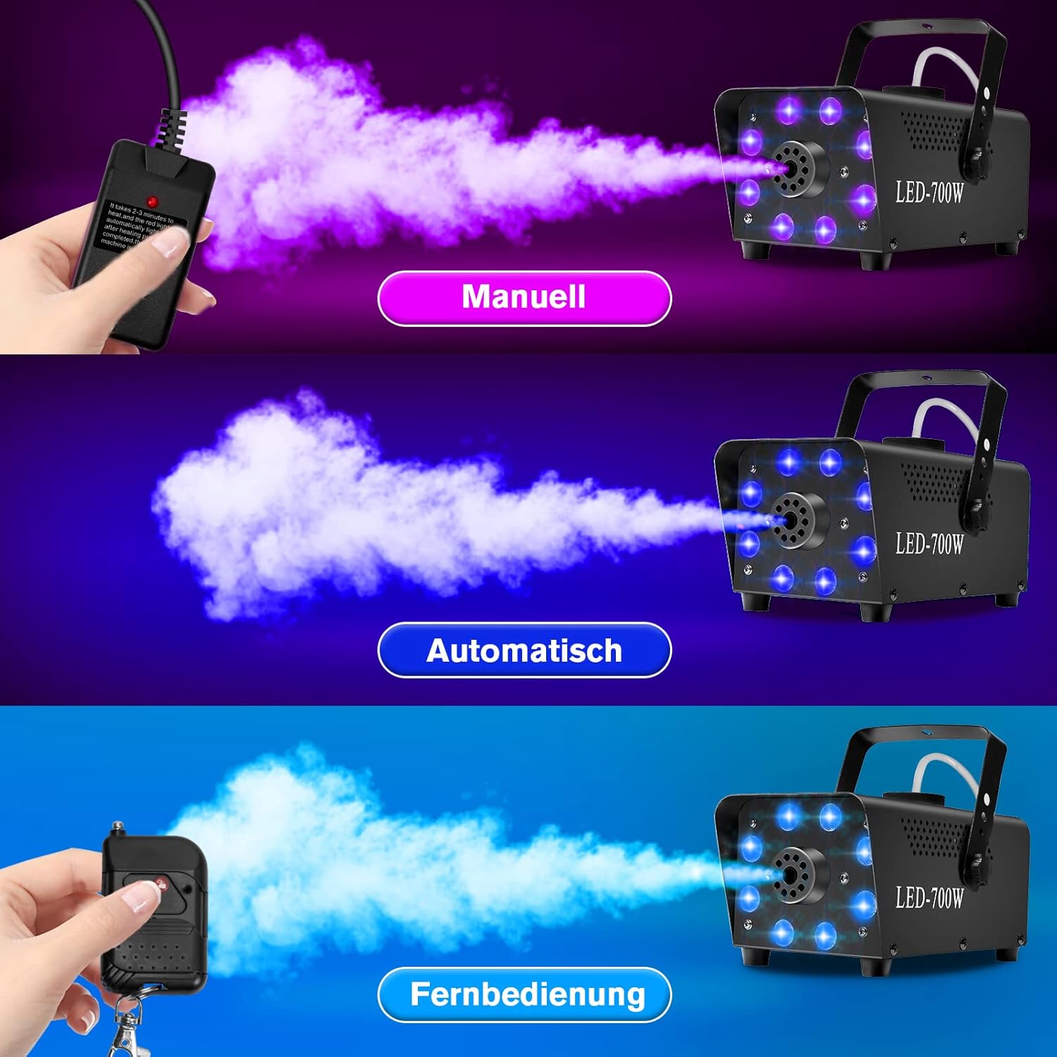 Katomi 700W Fog Machine with RGB Effect User Manual