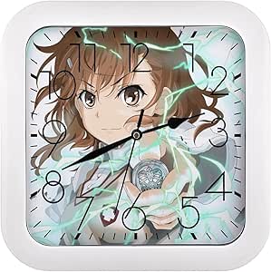 Amazon.co.jp: Mikoto Misaka Wall Clock, Anime Character Clock, Stylish ...