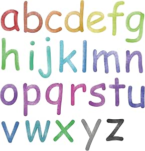 Amazon.com: Red to Black Watercolor Lowercase letters Plastic-Free ...