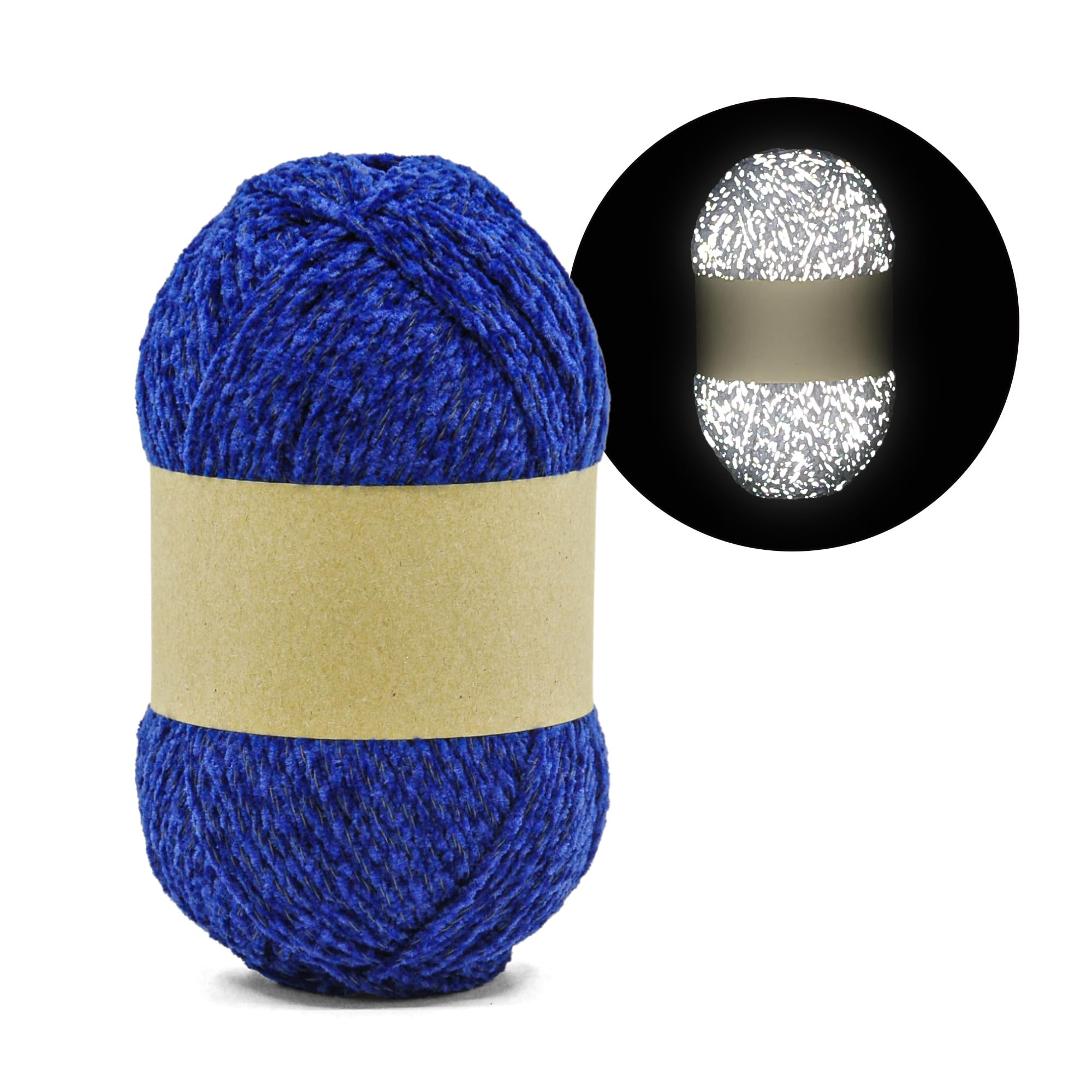 Amazon.com: Bulingbuling Reflective Yarn, 100g Chenille Yarn, 2 Fine ...