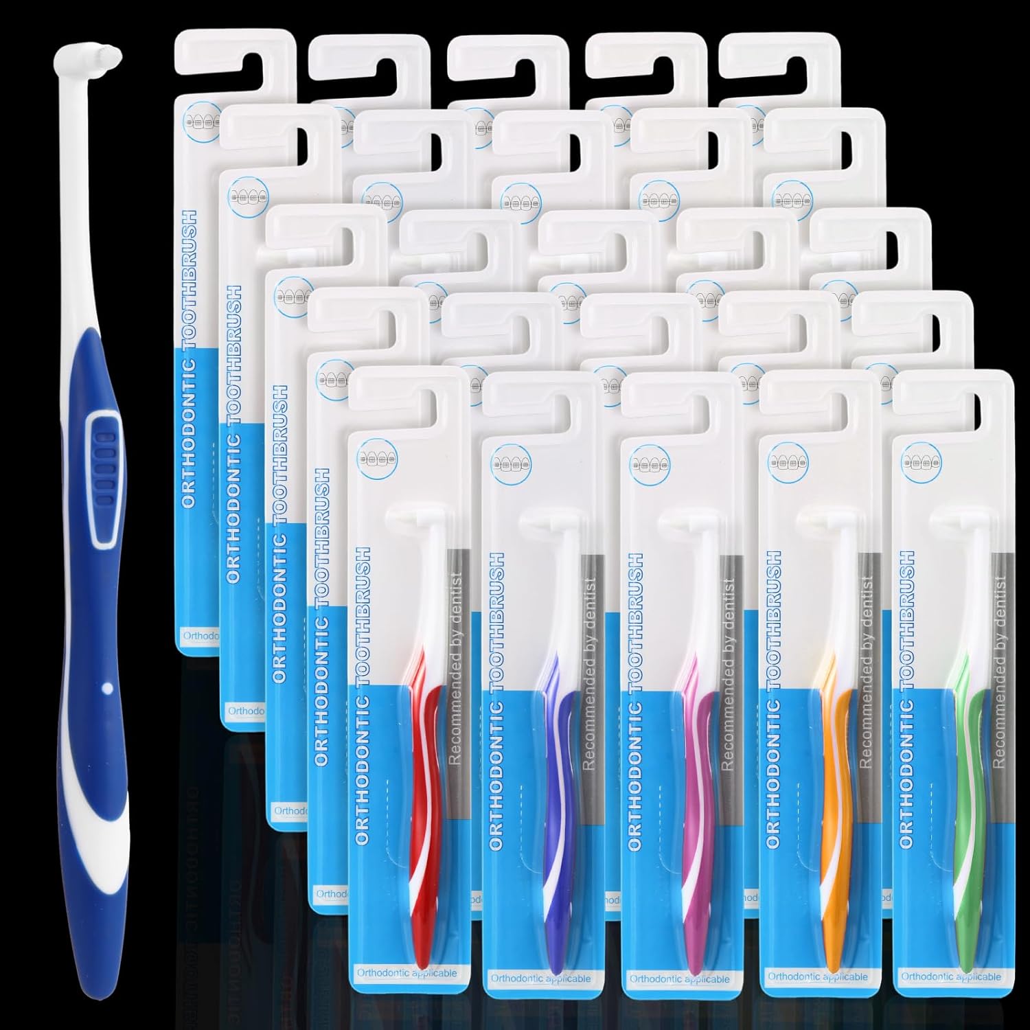 Amazon.com: Qinyoung 25 Pcs End Tuft Toothbrush Individually Wrapped ...